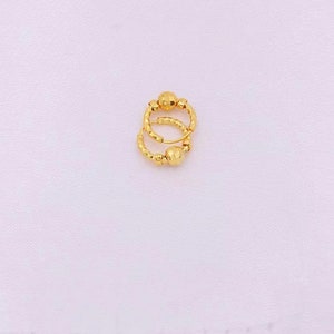 24k Gold Titanium Bali Hoop Earrings, Bali Nattiyan Earrings, Nattiya ...