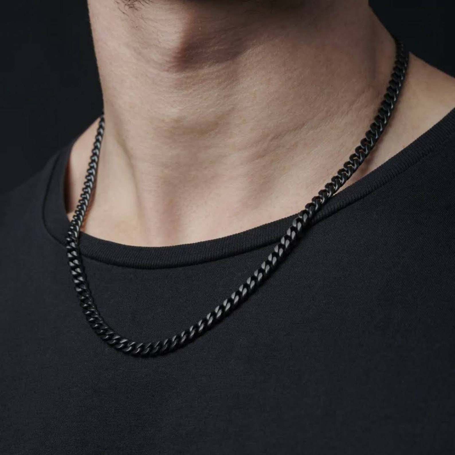 Black Titanium Chain Black Chain Chains Waterproof Gifts - Etsy Canada