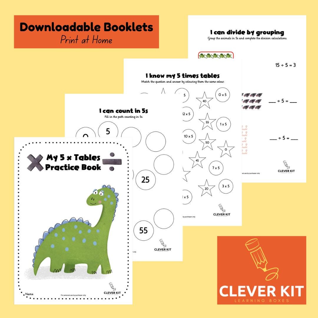 5 X Tables Activity Booklet - Etsy