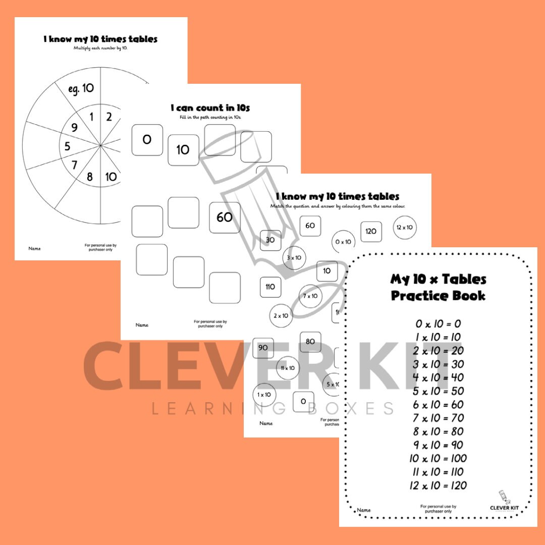 2 5 and 10 Times Tables Activity Booklets - Etsy