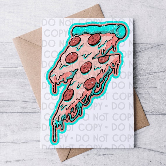 Drippy Pizza Lightning Bolt Ready to Press Sublimation - Etsy