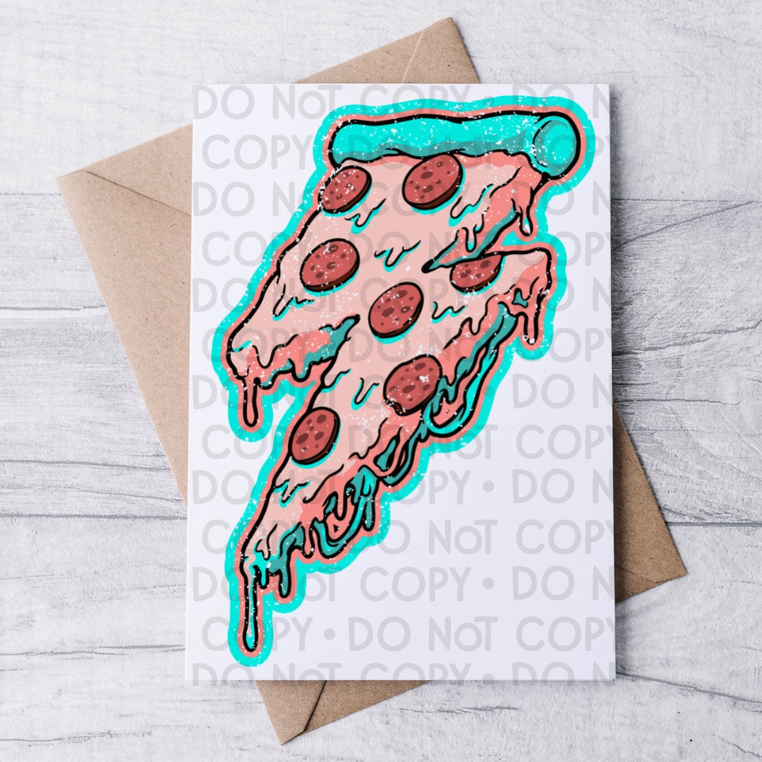 Drippy Pizza Lightning Bolt Ready to Press Sublimation - Etsy