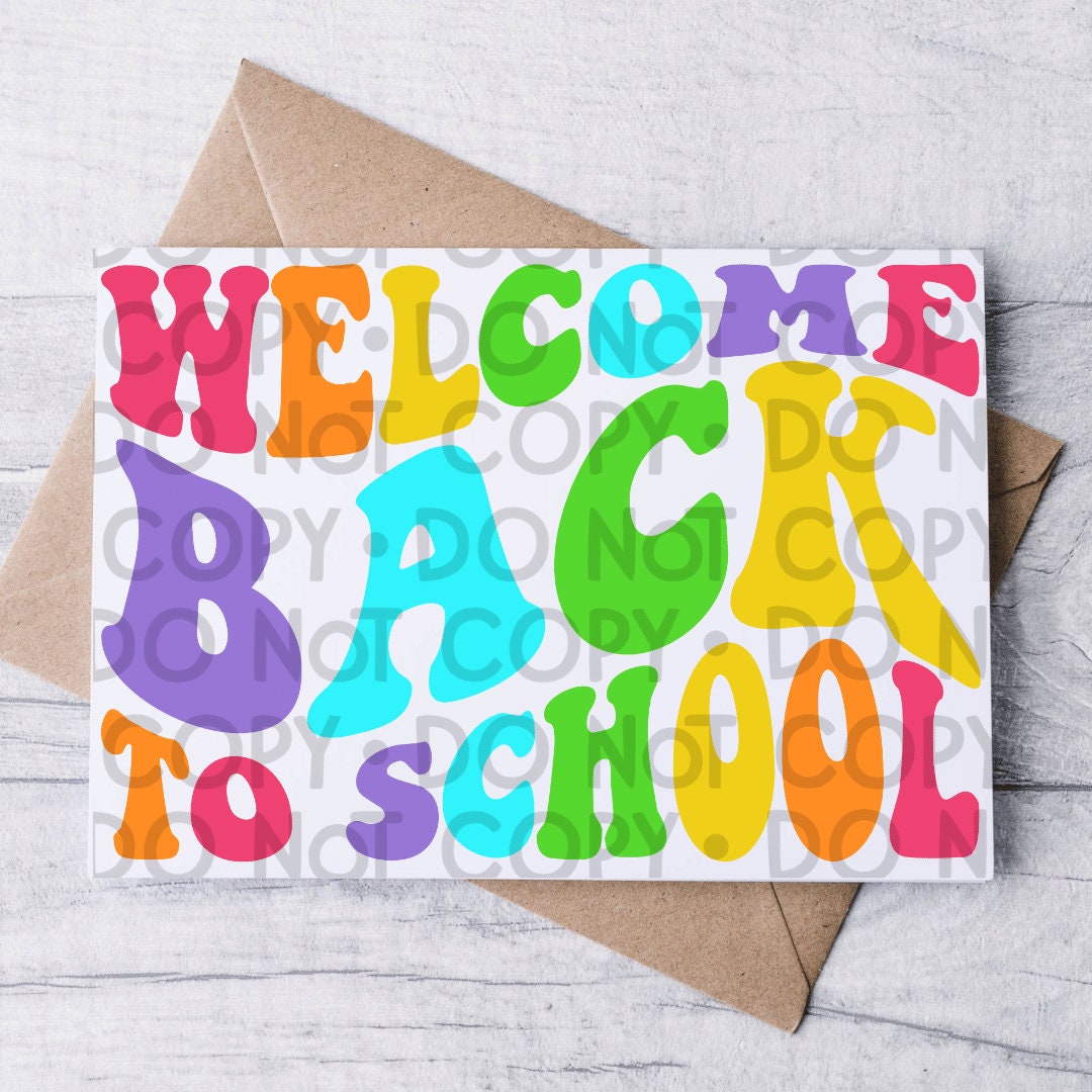 Welcome Back to School Rainbow Ready to Press Sublimation - Etsy