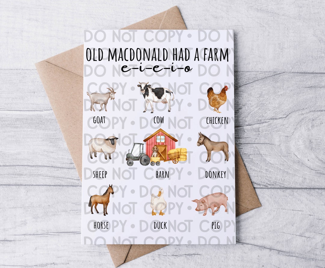 Old Macdonald Had A Farm Ready to Press Sublimation - Etsy