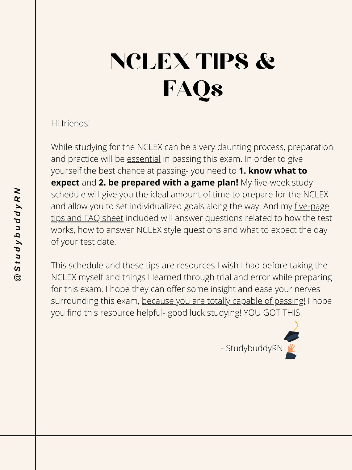 NCLEX Study Calendar (BONUS: Tips & Faqs) - Etsy