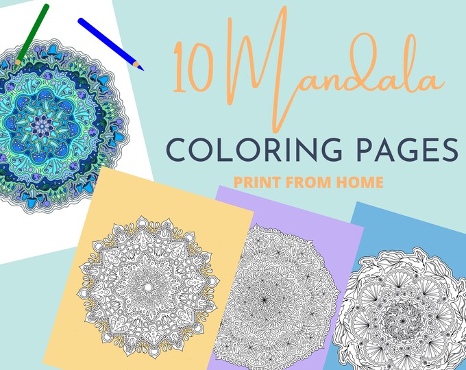 Coloring Pages | Mandala Coloring Pages | 10+ Designs - Etsy Canada