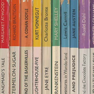 Custom Penguin Rainbow Book Spine Poster | Personalised Vintage Book ...