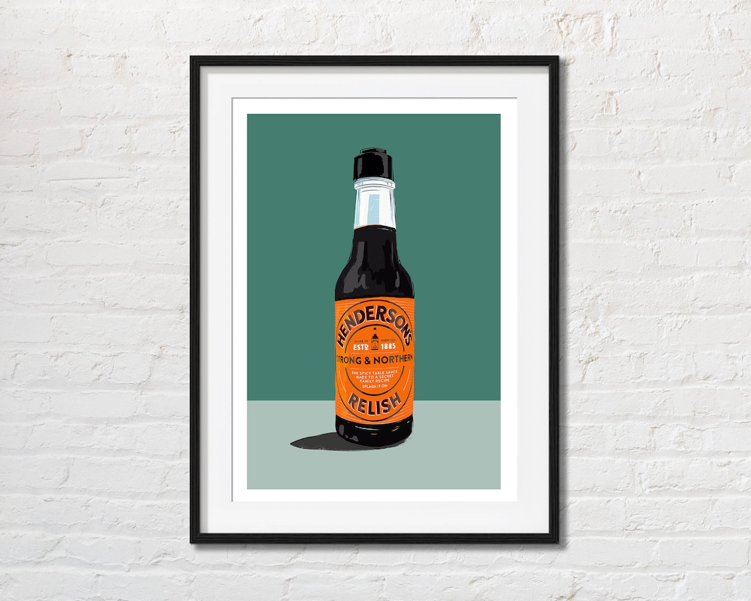 Henderson's Relish Poster | Kitchen Print | Dining Room Wall Art | Pop ...