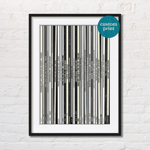 Personalised 30 Vinyl Record Spine Poster Custom Album Print - Etsy
