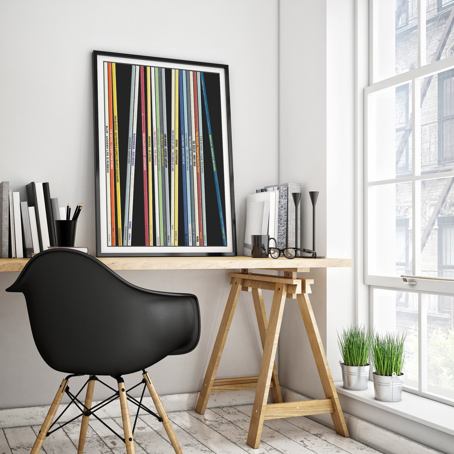 Personalised 20 Vinyl Record Spine Poster | Custom Album Print | Music ...