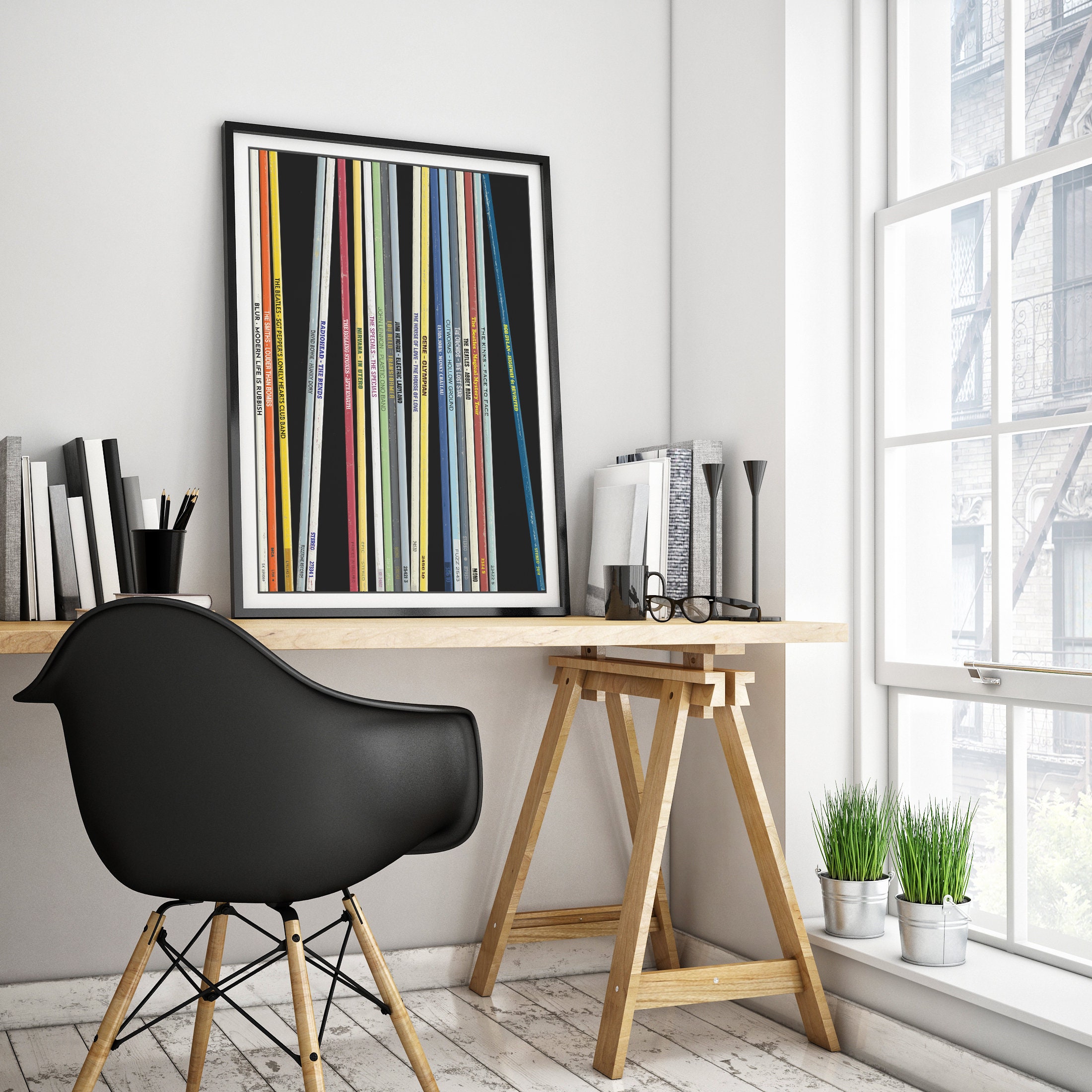 Personalised 20 Vinyl Record Spine Poster | Custom Album Print | Music ...
