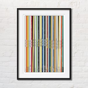 Personalised 30 Vinyl Record Spine Poster | Custom Album Print | Music ...