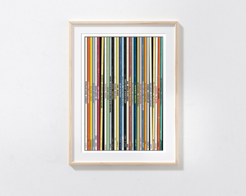 Personalised 30 Vinyl Record Spine Poster Custom Album Print - Etsy