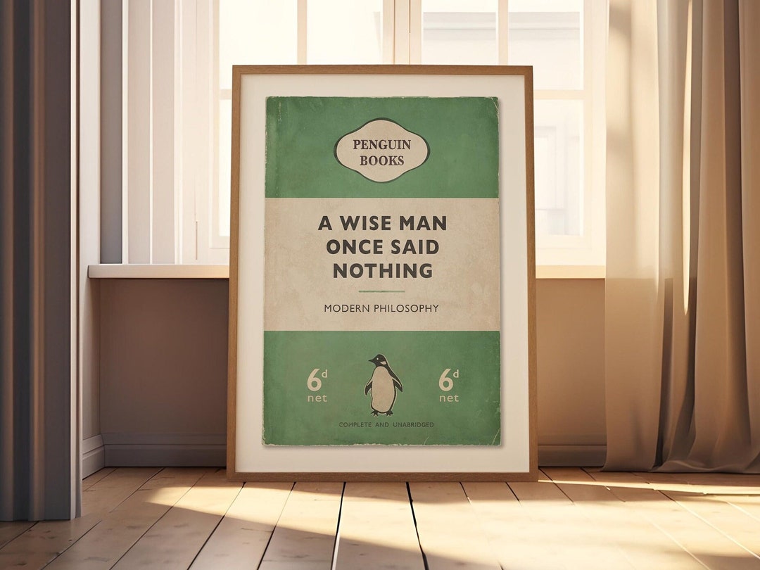 A Wise Man Once Said Nothing - Modern Philosophy | Penguin Book Cover ...