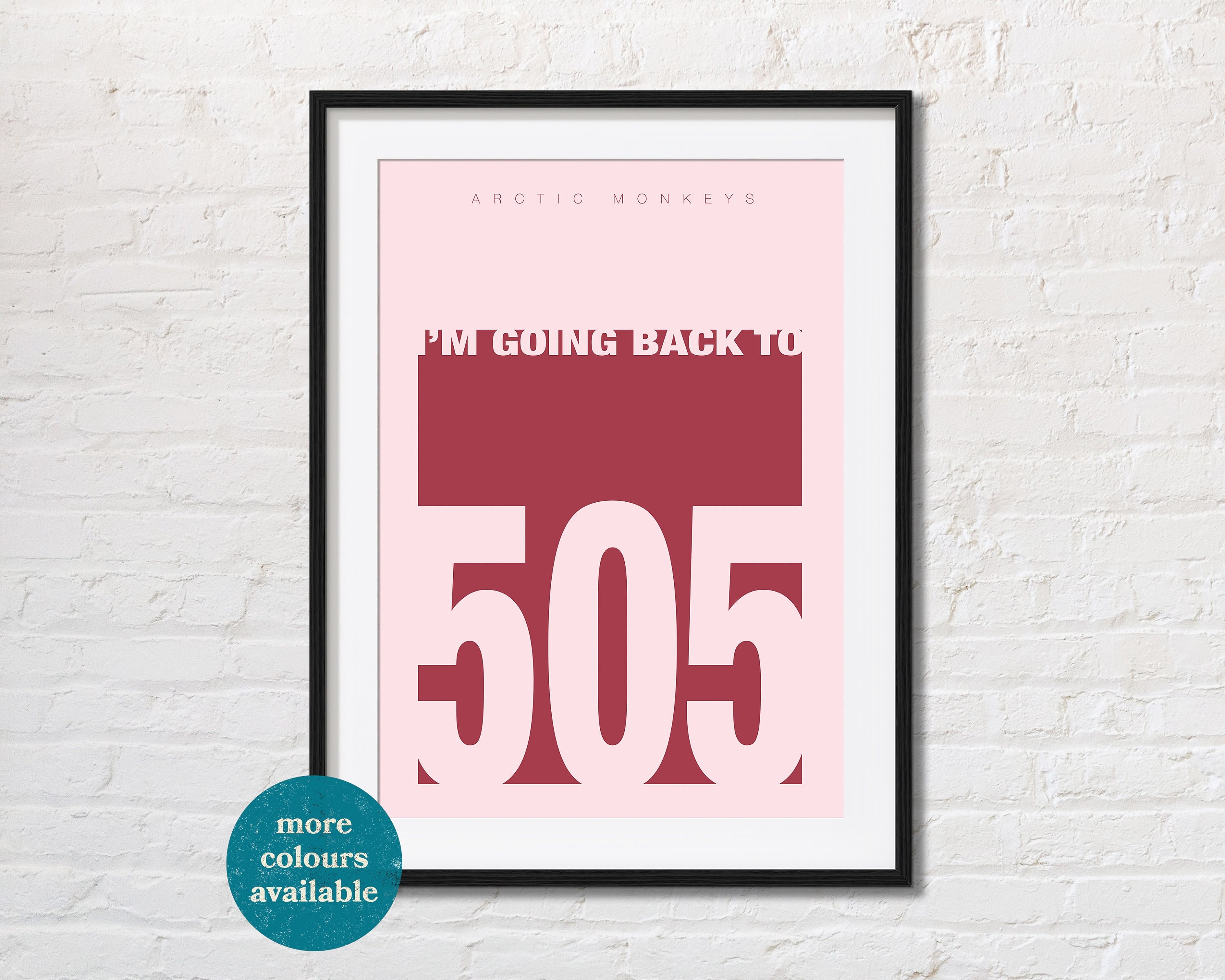 505 Song Lyrics Poster Indie Room Decor Britpop Music | Etsy