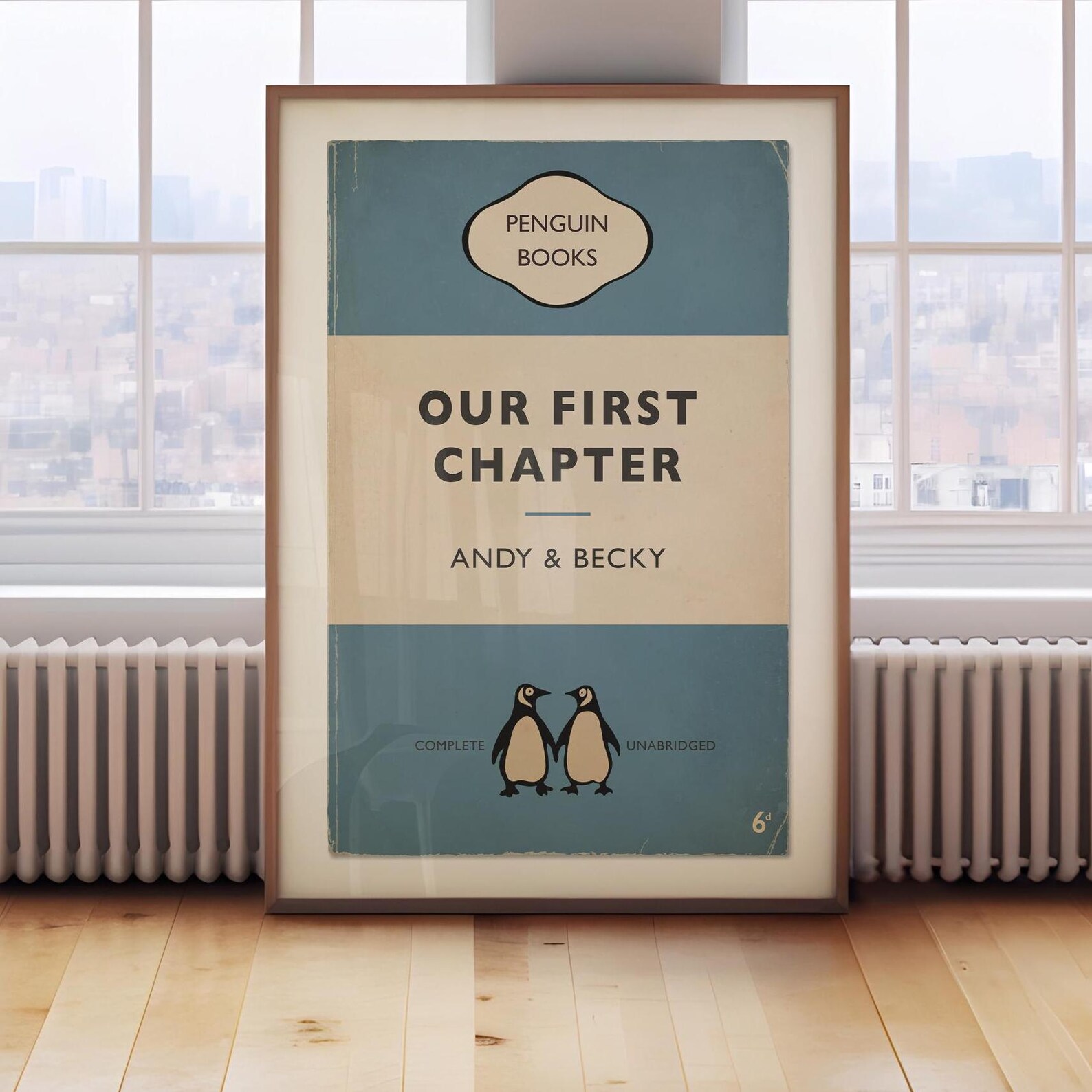 Our First Chapter - Custom Penguin Book Poster | Personalised Vintage ...