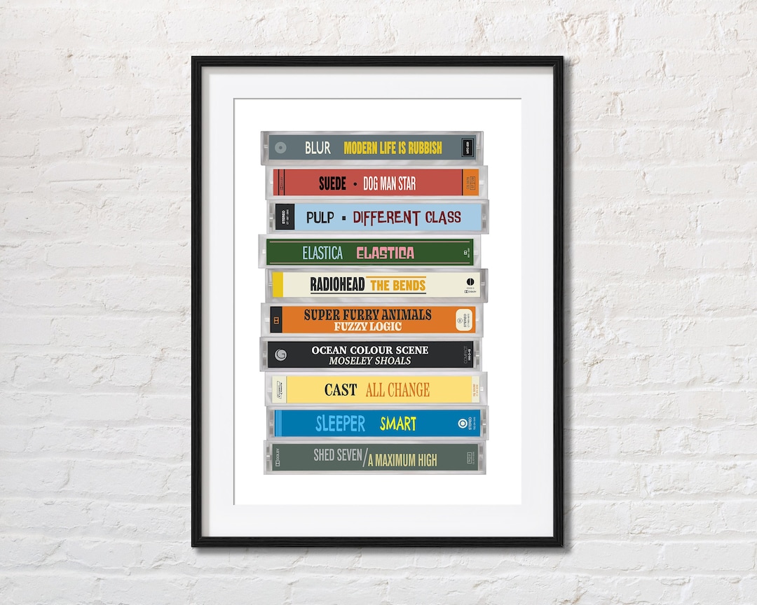 Personalised Cassette Poster | Custom Cassette Stack Print | Music ...