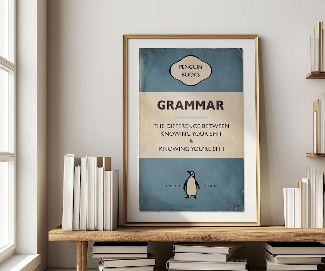 Grammar | Penguin Book Cover Poster | Vintage Book Print | New Home ...