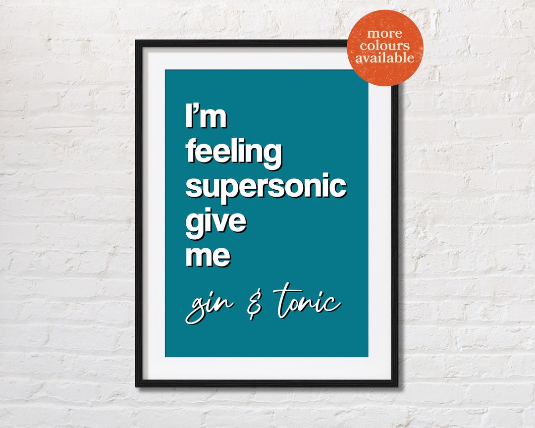 Supersonic | Oasis Song Lyrics Poster | I'm Feeling Supersonic Give Me ...