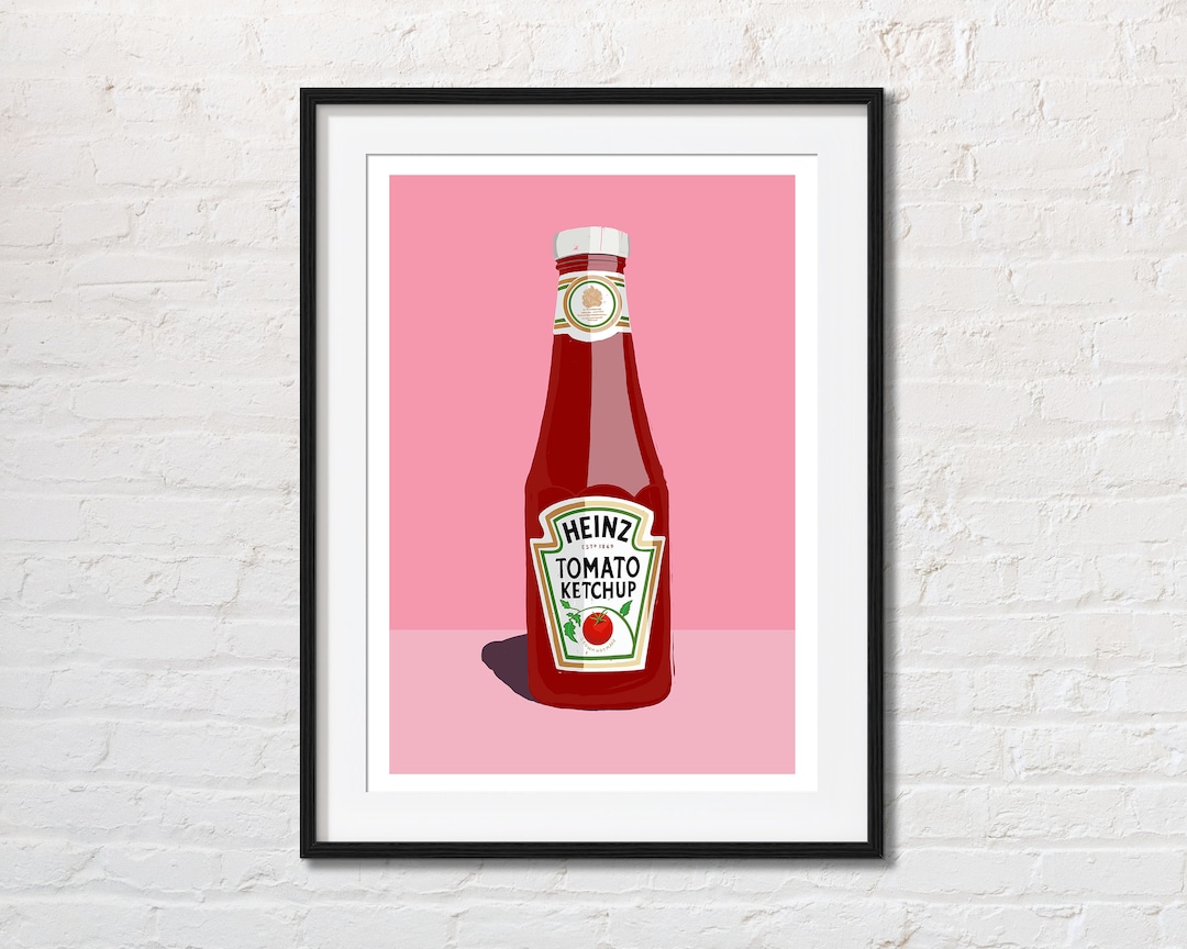 Ketchup Poster | Kitchen Print | Dining Room Wall Art | Pop Art Retro ...
