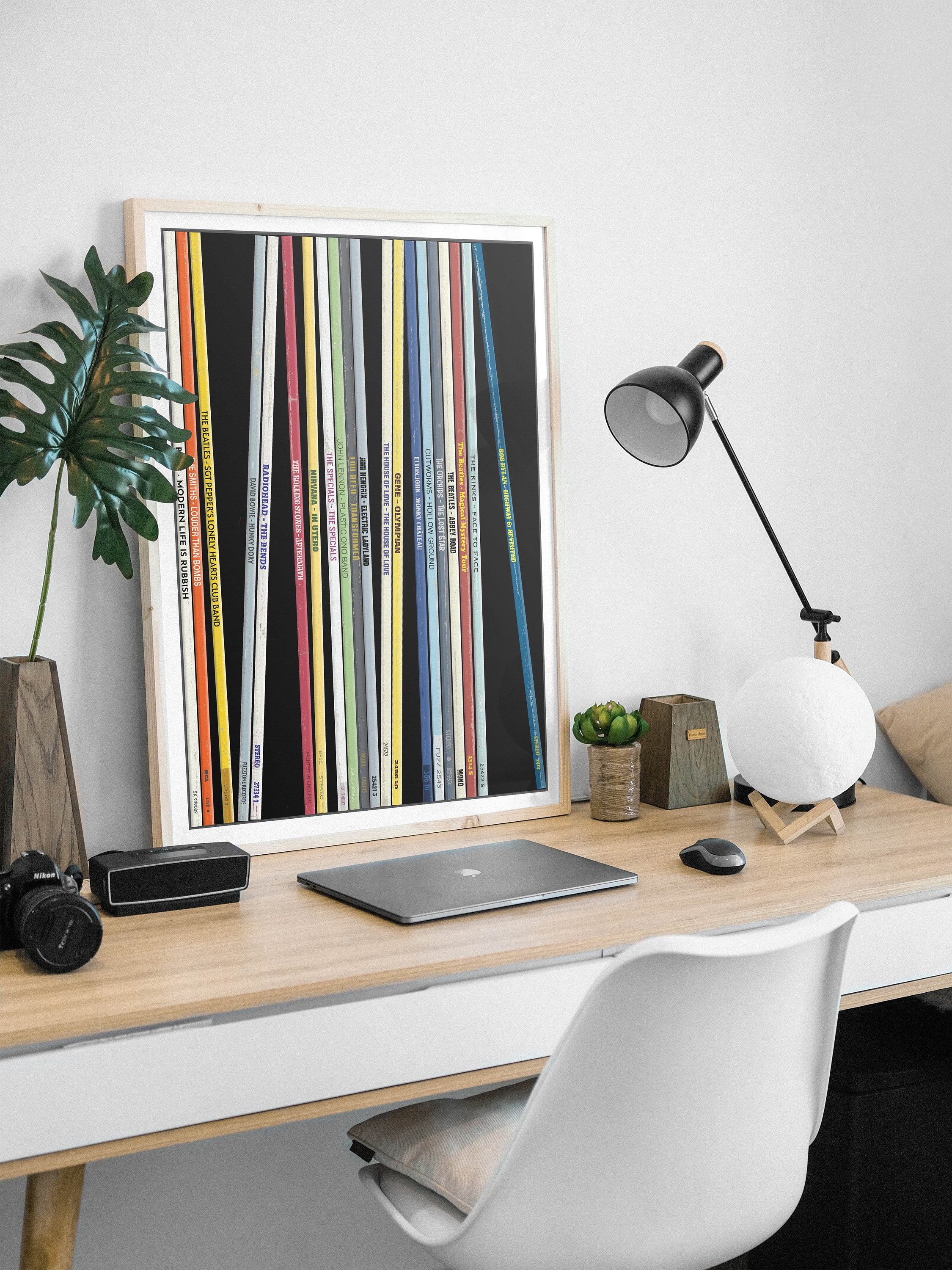 Personalised 20 Vinyl Record Spine Poster | Custom Album Print | Music ...