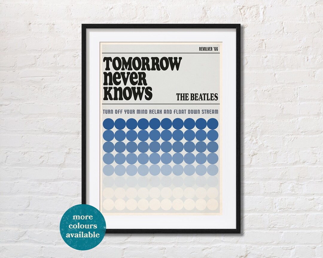 Tomorrow Never Knows | the Beatles Song Lyrics Poster | Rock N Roll ...