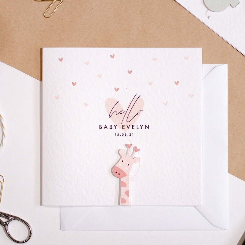 Baby Girl Card - Etsy