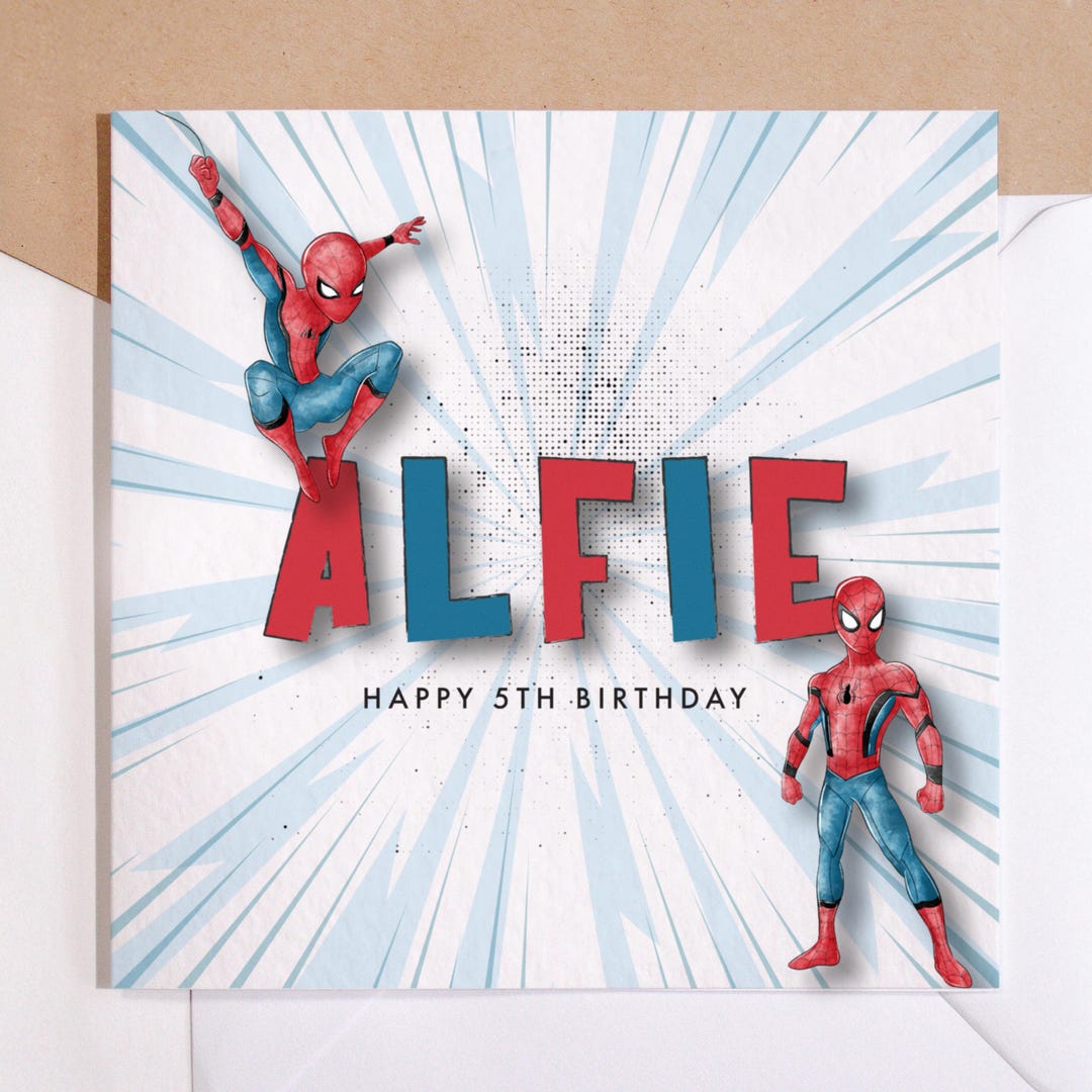 Superhero Personalised Birthday Card | Happy Birthday Superhero ...