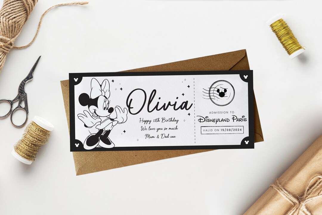 Personalised Surprise Disneyland Paris Ticket | Personalised Surprise ...