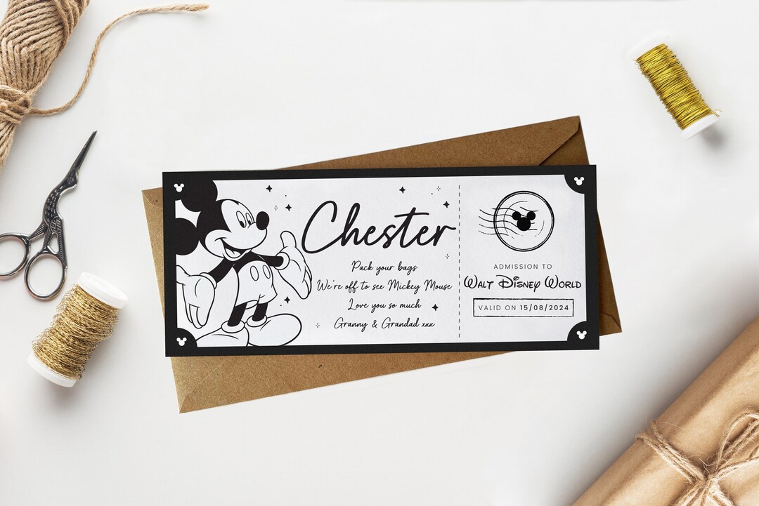 Personalised Surprise Walt Disney World Ticket | Personalised Surprise ...