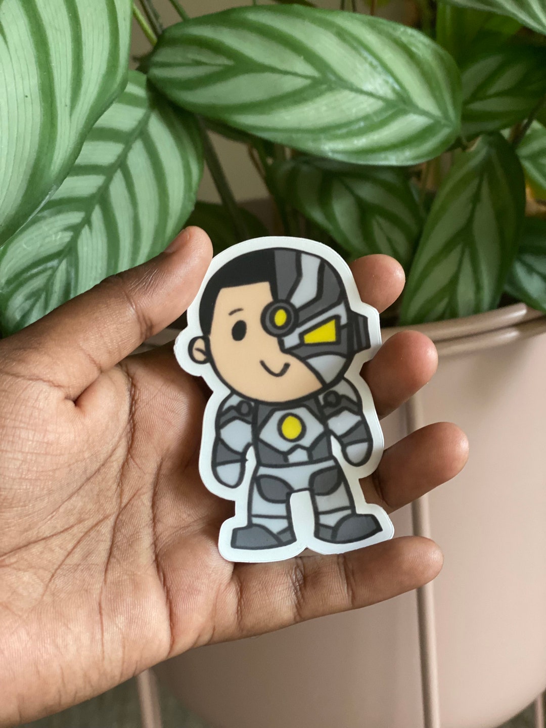 Cyborg Transparent Vinyl Sticker - Etsy