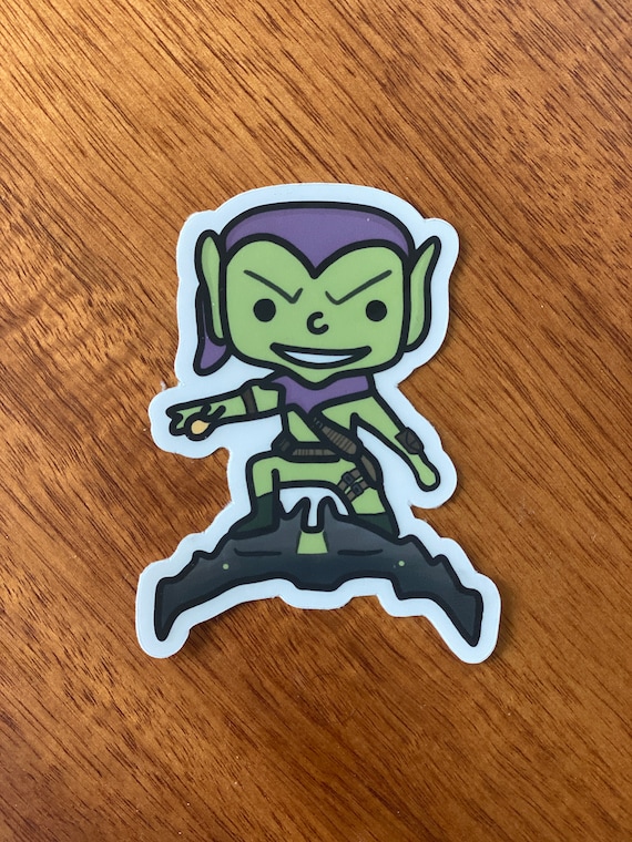 Green Goblin Transparent Vinyl Sticker - Etsy