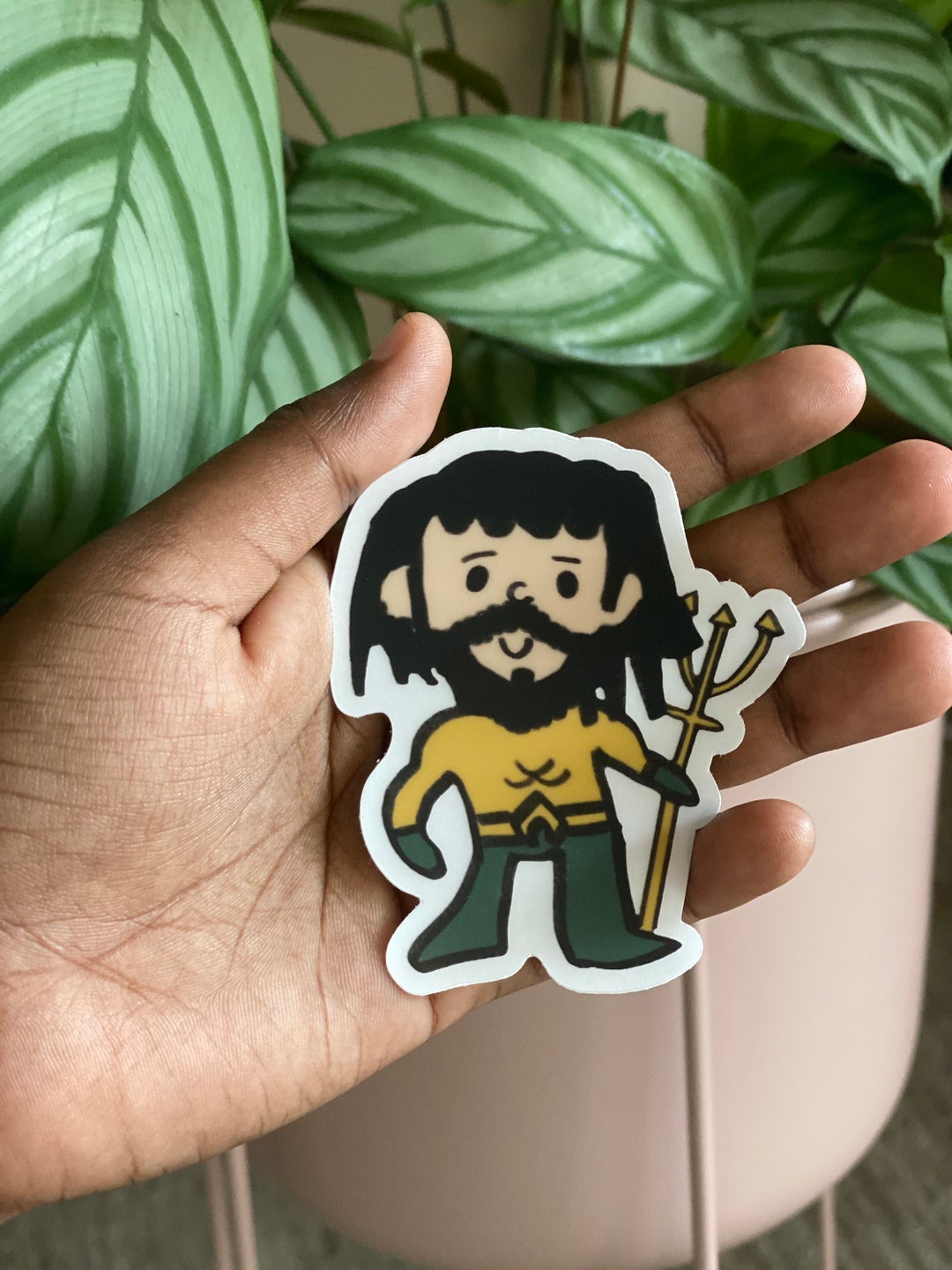 Aquaman - Transparent Vinyl Sticker - Etsy UK