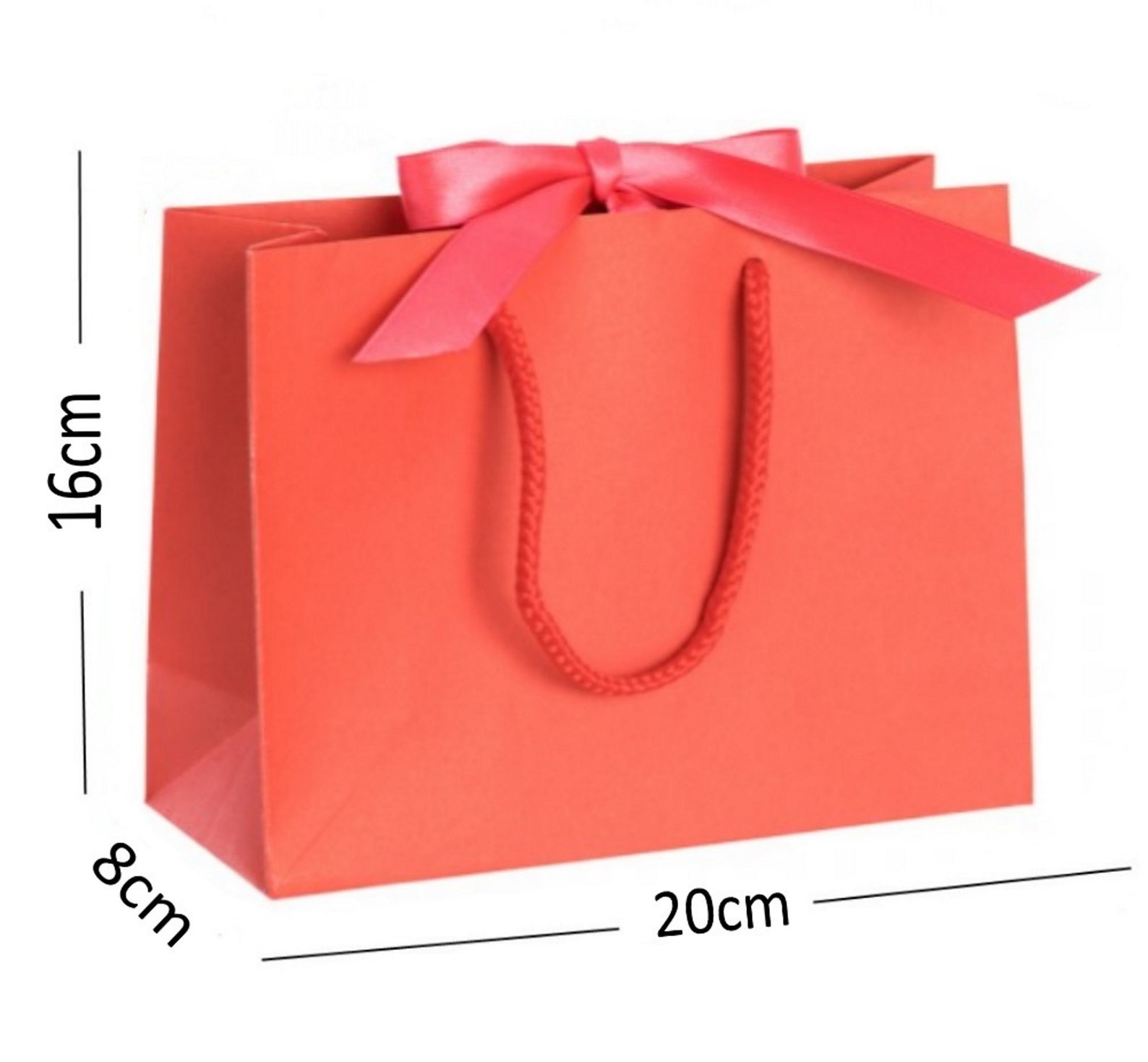 Small Ribbon Tie Party Gift Bags With Rope Handles Birthday / Boutique ...