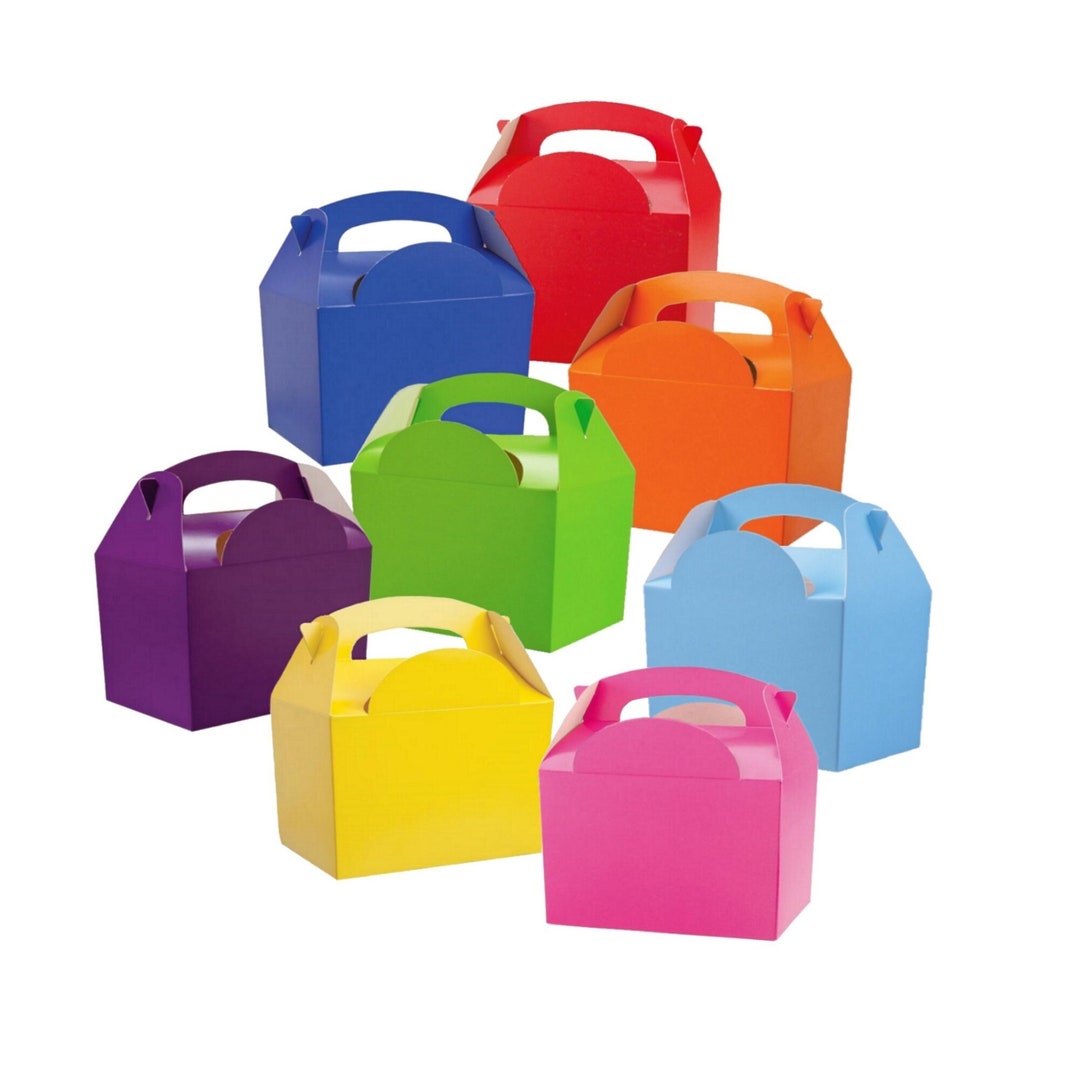 Birthday Party Food Gift Boxes - Carry Handle Lunch Box Bag *cp - Etsy UK