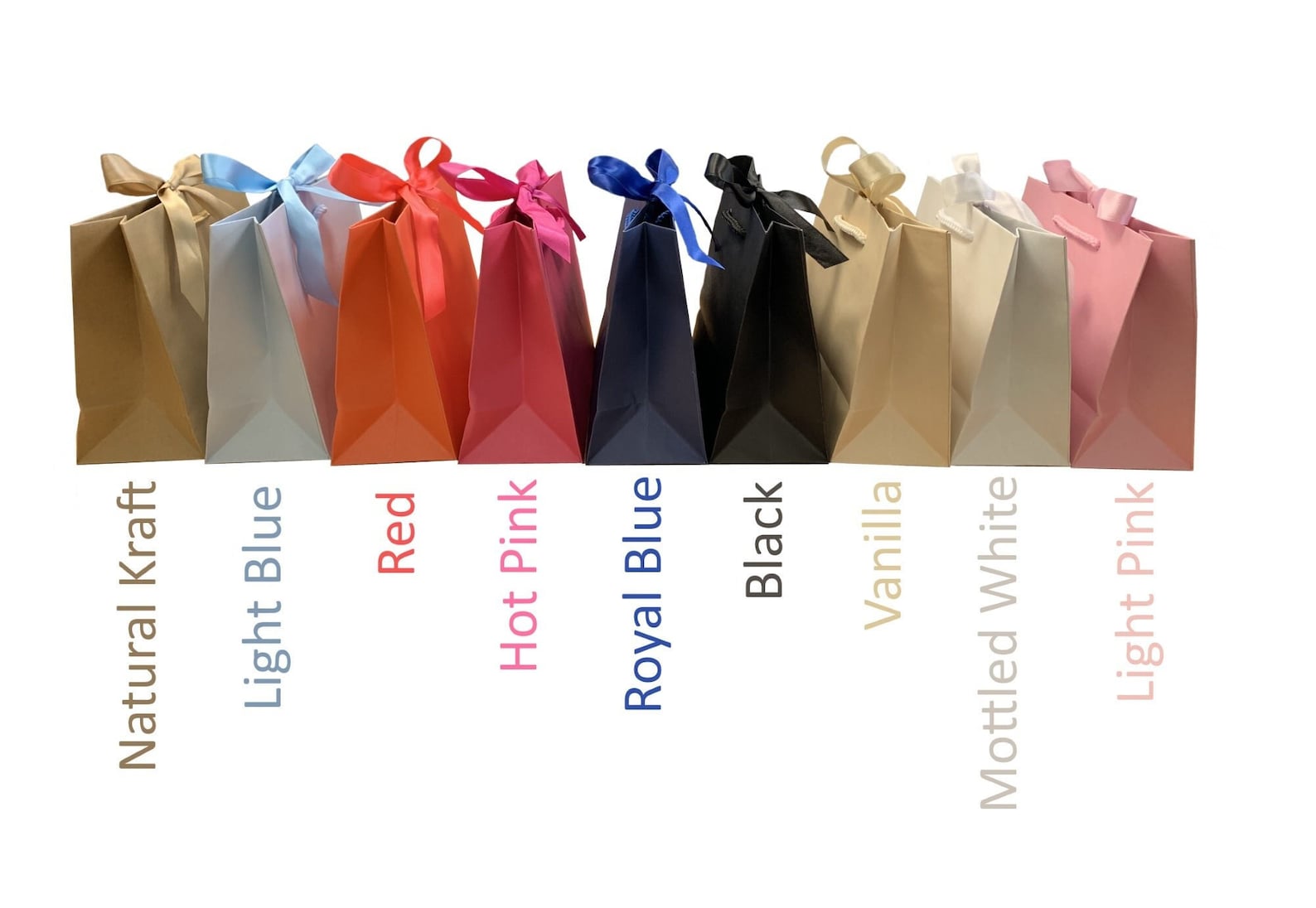 Small Ribbon Tie Party Gift Bags With Rope Handles - Birthday ...