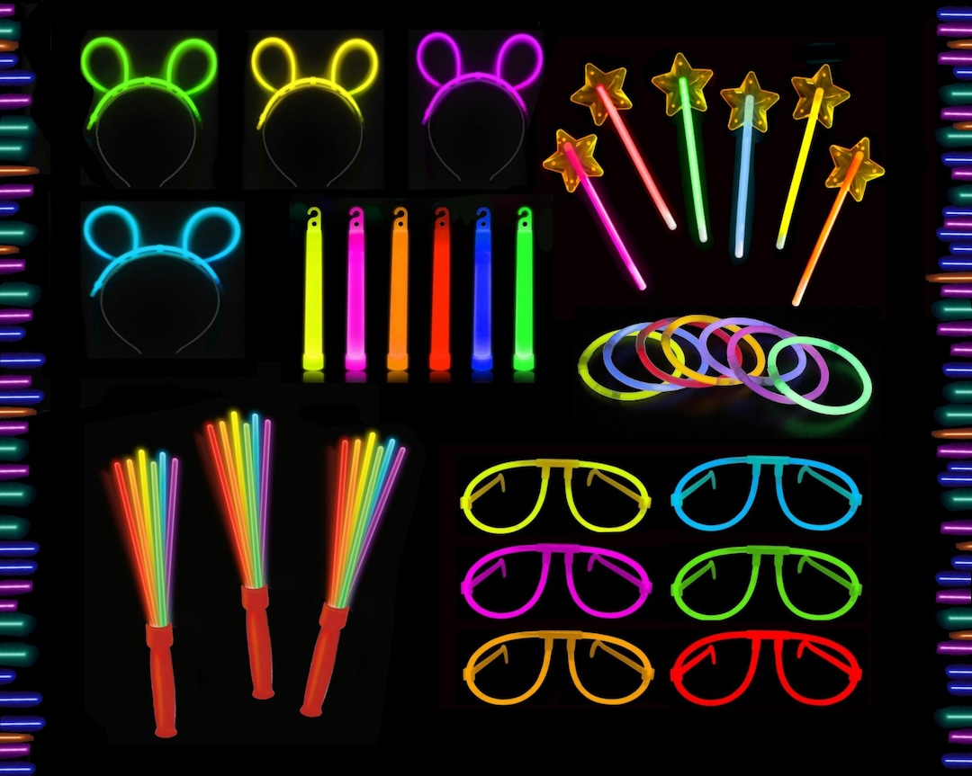 Pantomime Glow Sticks Rave Party Bonfire Night Glow in the Dark Light ...