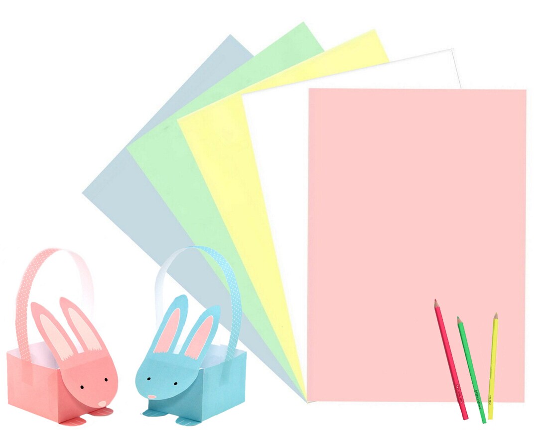 Easter A4 Card Sheets Arts & Crafts Card Making Yellow / Blue / Pink ...