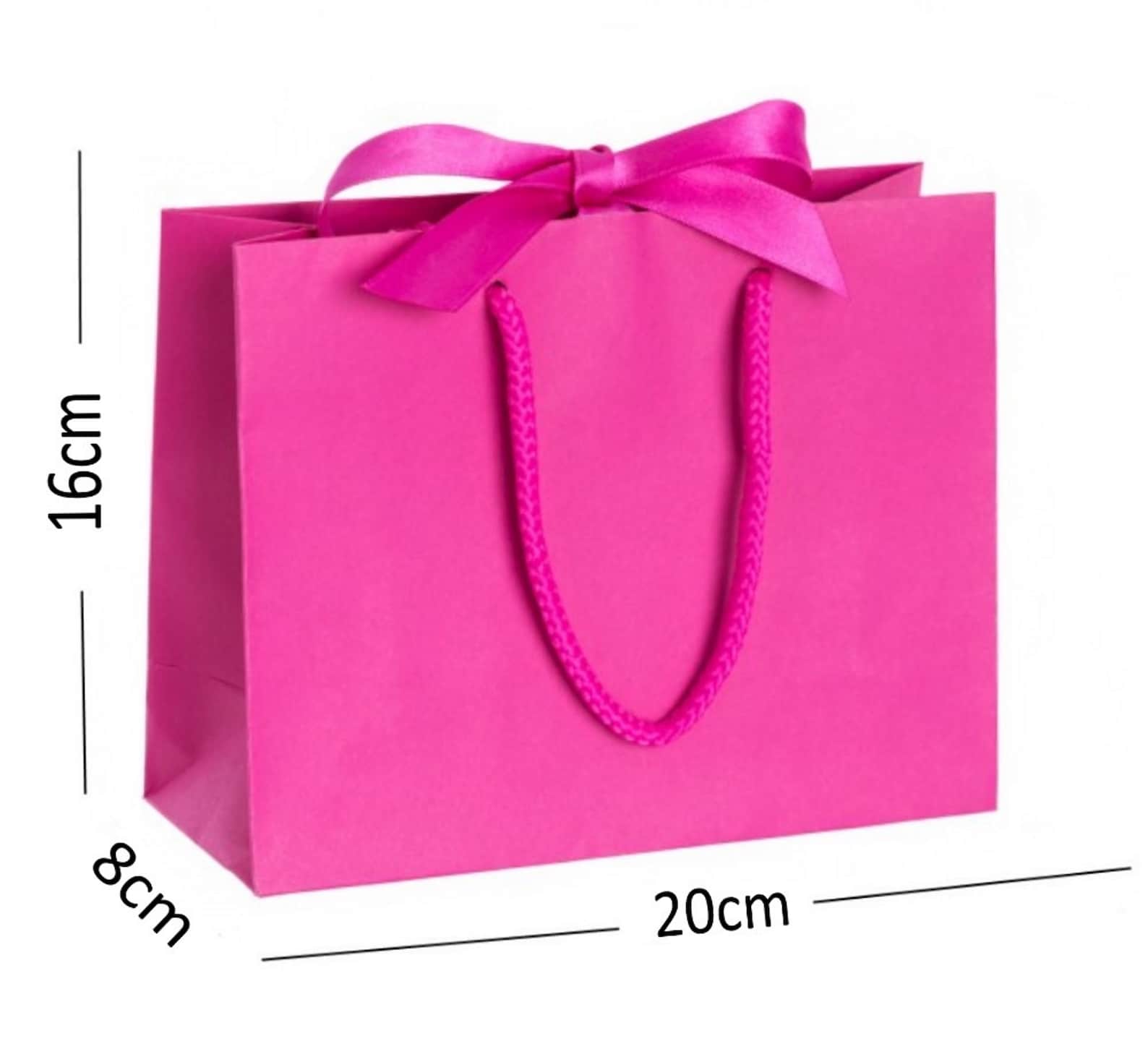 Small Ribbon Tie Party Gift Bags With Rope Handles Birthday / Boutique ...
