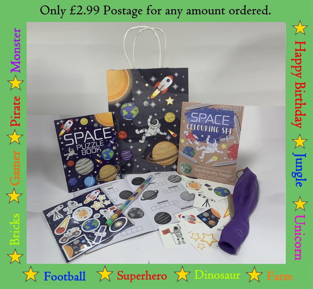 SPACE Astronaut Rocket Pre Filled Party Bags - Boys & Girls Birthday ...