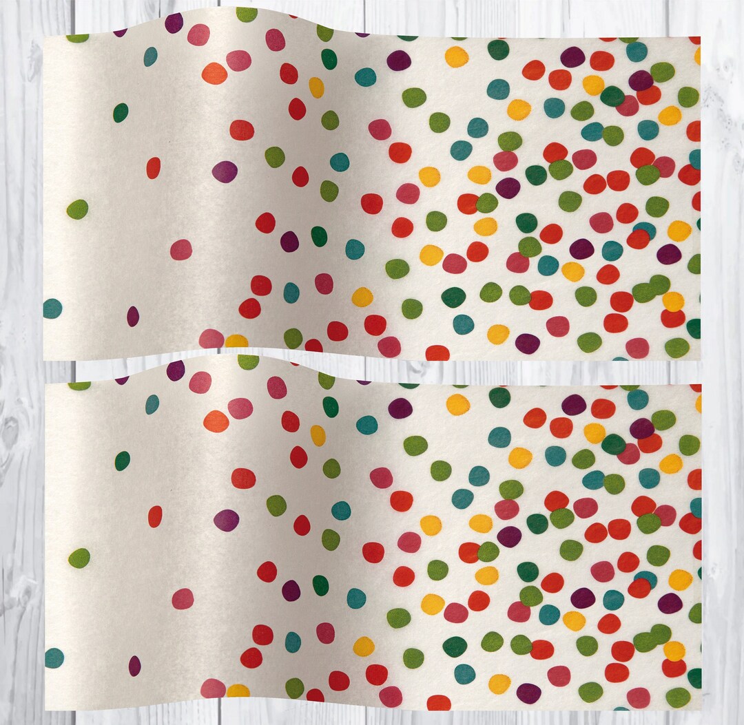 Confetti Dots Spots Tissue Paper Sheets 50x75cm Gift Wrap Birthday ...