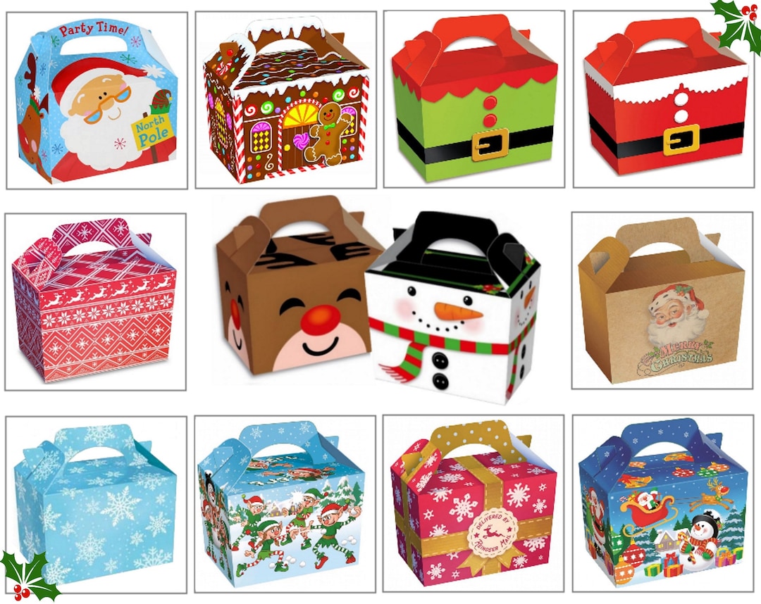 Christmas Party Food Lunch Boxes Gift Box P/w - Etsy