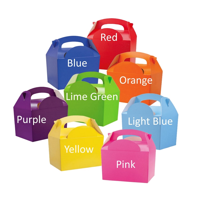 Birthday Party Food Gift Boxes Carry Handle Lunch Box Bag - Etsy UK