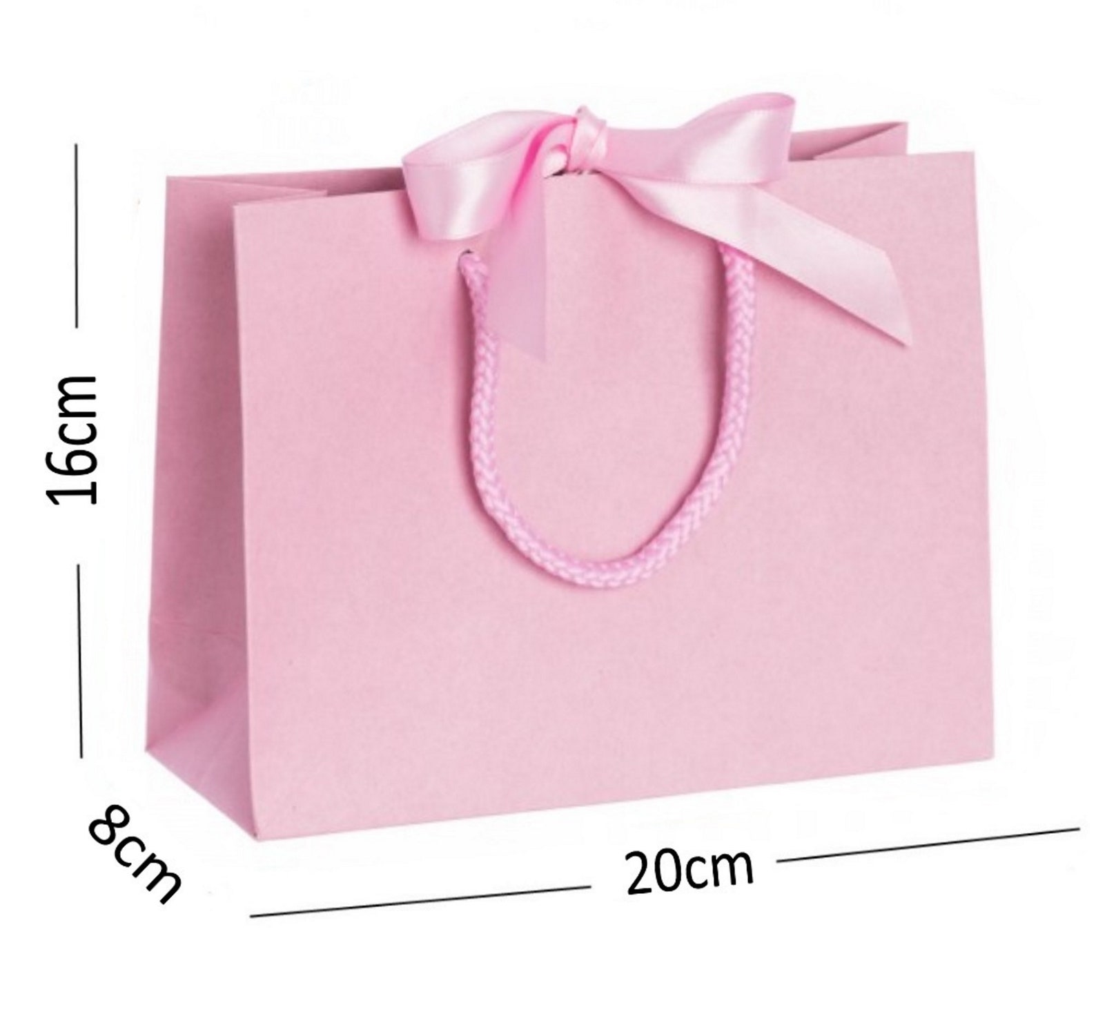 Small Ribbon Tie Party Gift Bags With Rope Handles Birthday / Boutique ...