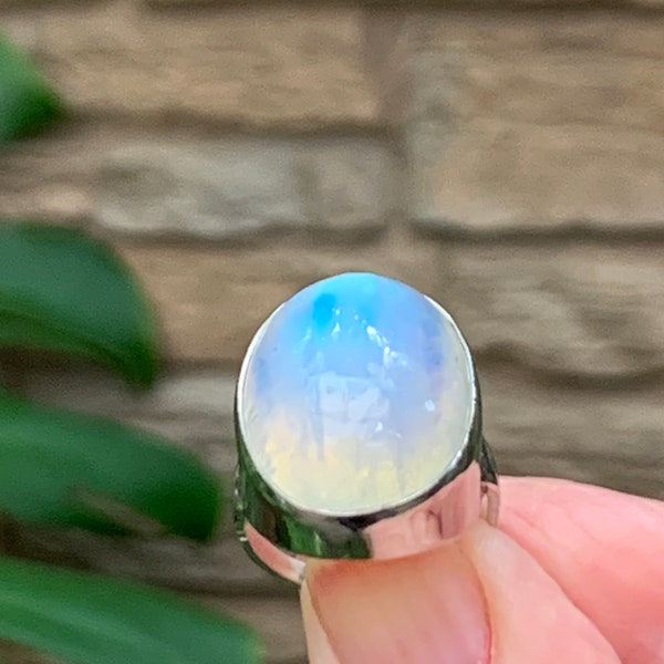 Large Moonstone Ring - Etsy