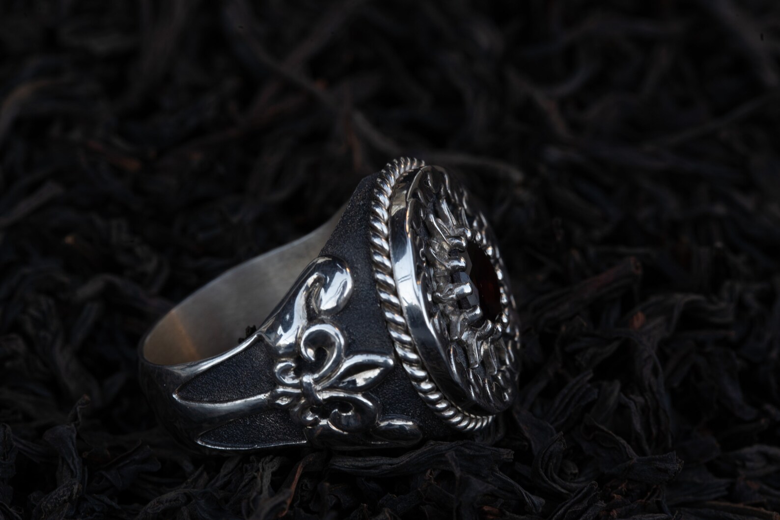 Sun Gold Ring For Men Silver King Ring For Men Vintage | Etsy