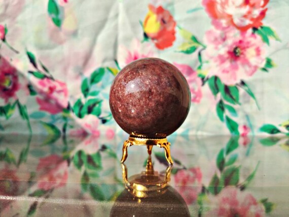 Strawberry quartz sphere 55mm crystal sphere for healing Home & Living ...