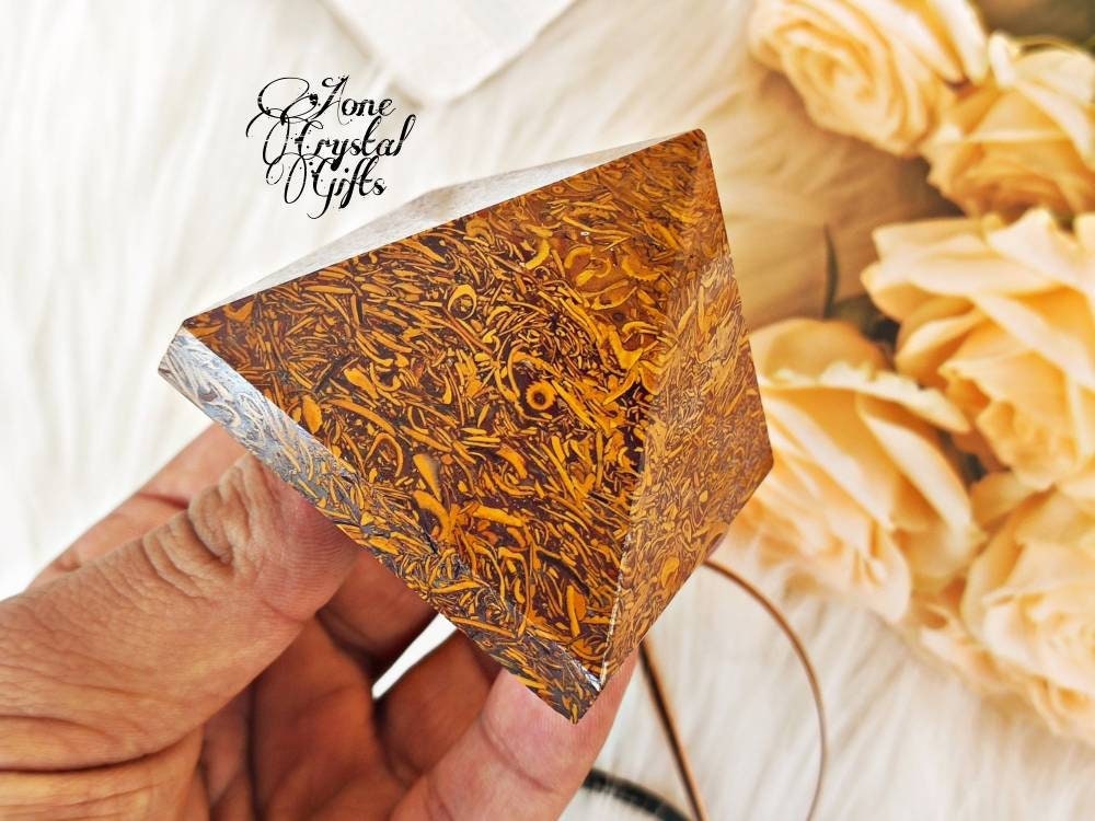 A CALLIGRAPHY PYRAMID 60MM Mariam Jasper Pyramid Arabic - Etsy