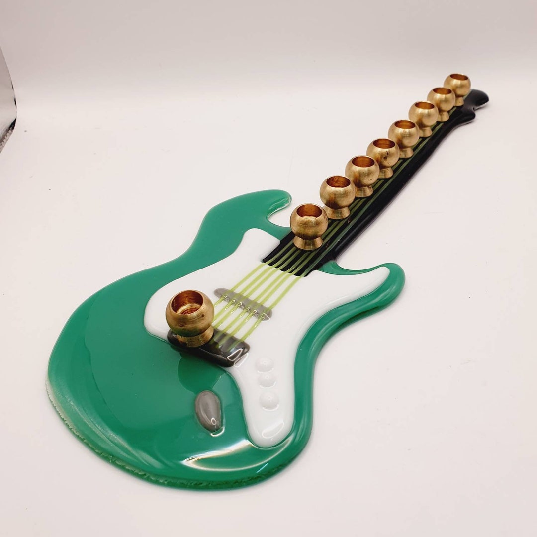 Kosher Guitar Menorah - Chanuka Gift - Large Electric Guitar Styled ...