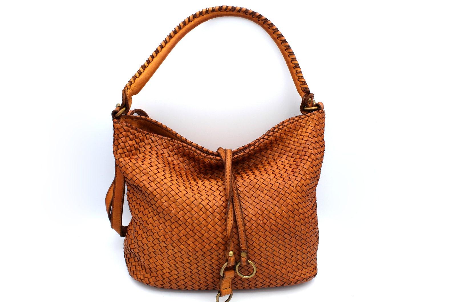 Leather Bag Leather Handbag Woven Handmade in Italy - Etsy